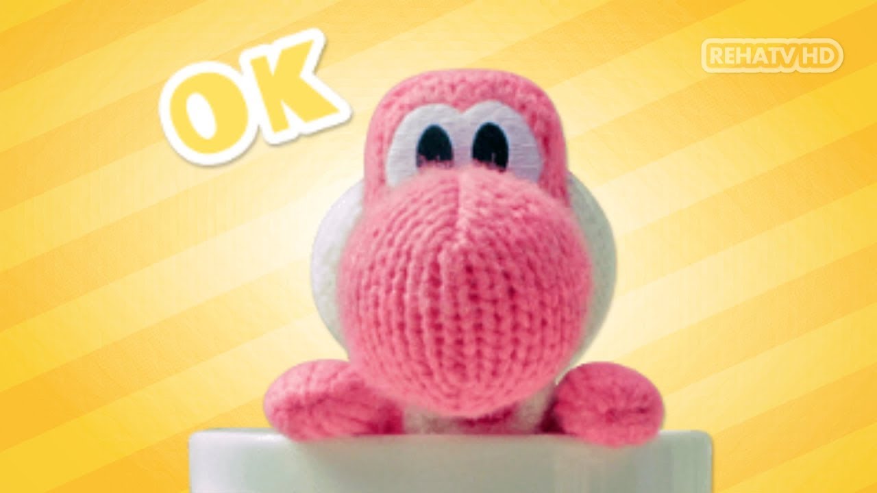 ヨッシーとポチ ほんわかアニメスタンプ (Yarn Yoshi & Poochy Stickers) - YouTube