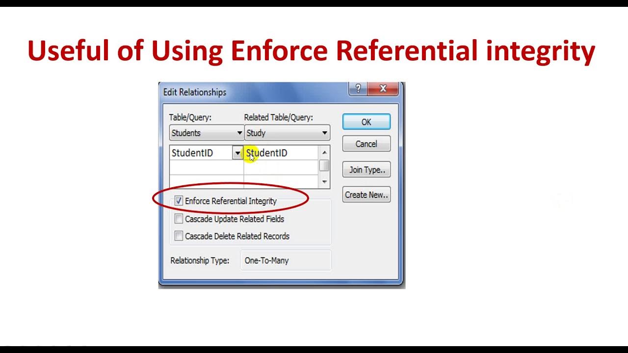 11 Using Enforce Referential Integrity - YouTube