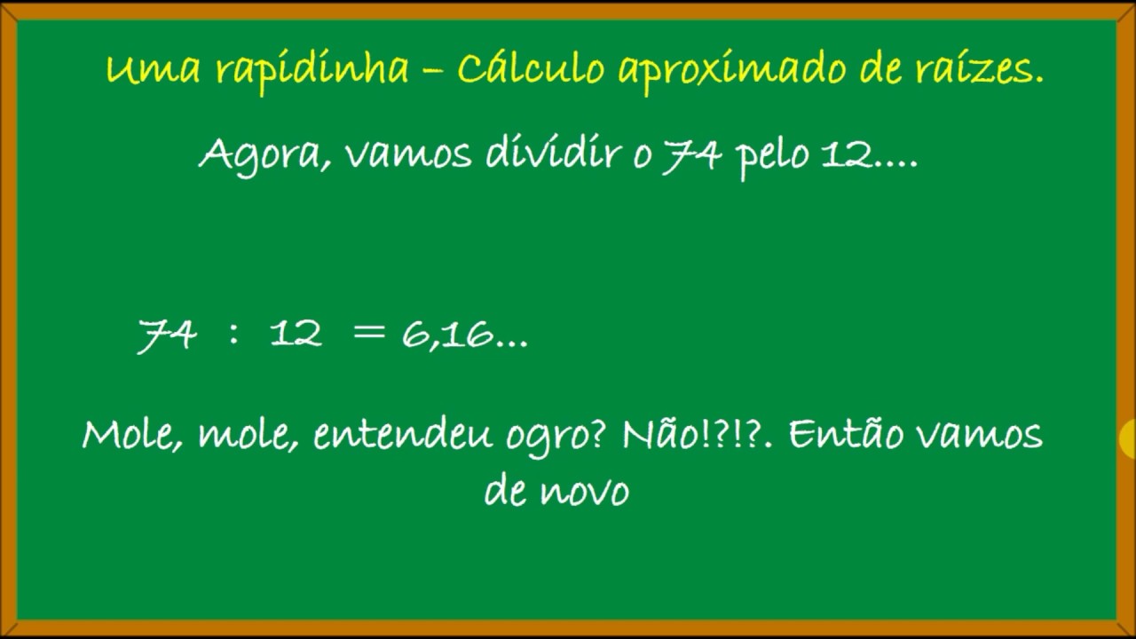 Cálculo aproximado de raízes, eu disse Aproximado, vídeo 3. - YouTube
