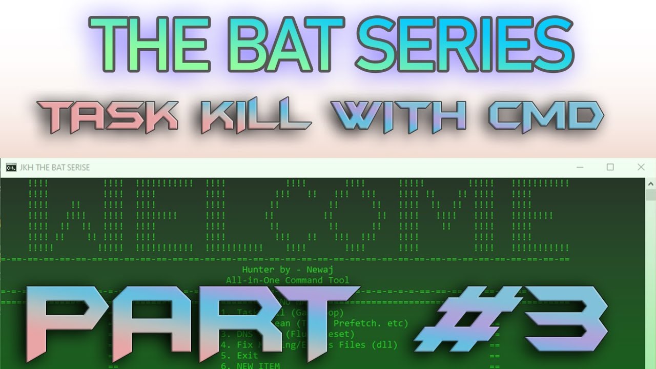 Task Kill With Show Message With Menu On Cmd Bat Or Cmd File The Task Kill With Show Message With Menu On Cmd Bat Or Cmd File The