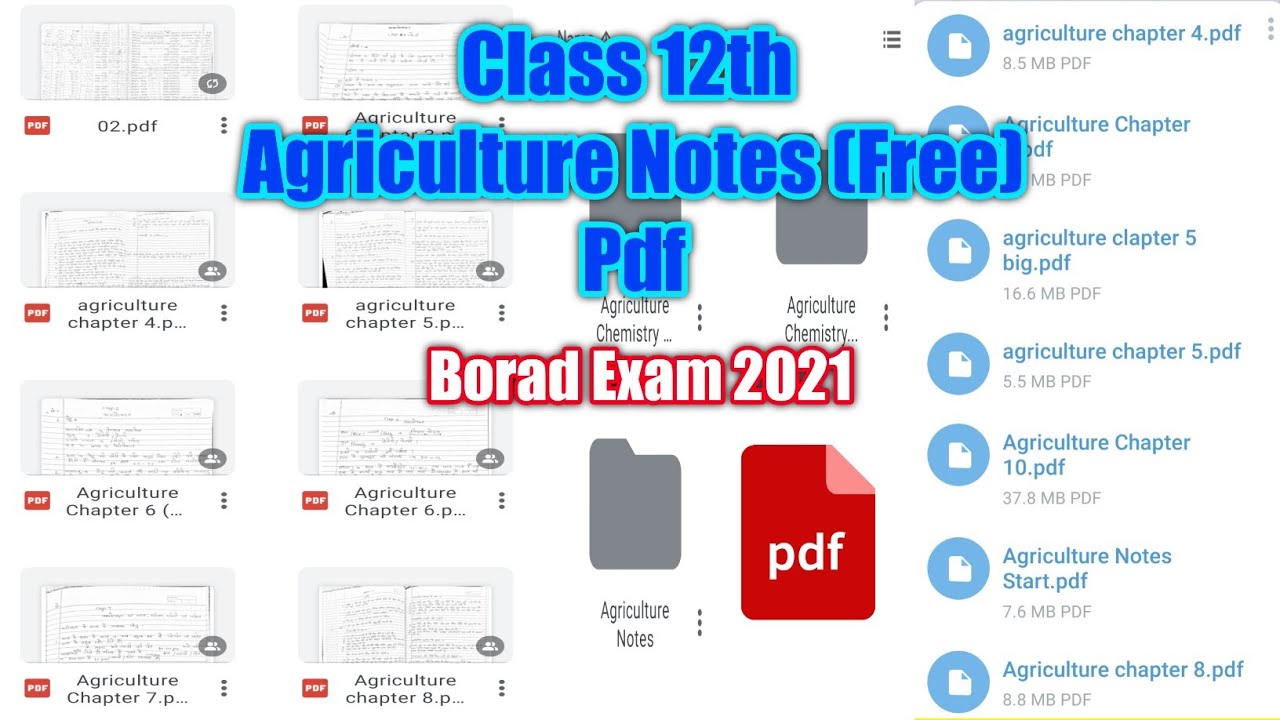 Agriculture class 12 notes pdf || Agriculture notes class 12th ...