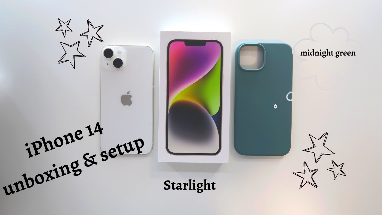UNBOXING iPhone 14 Starlight & SETUP - YouTube