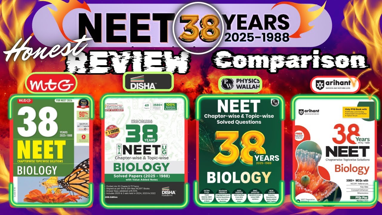Neet PYQ Books 📚 Review 👉 Best Book For Neet 38 YEARS PYQ #neetpyqbooks ...