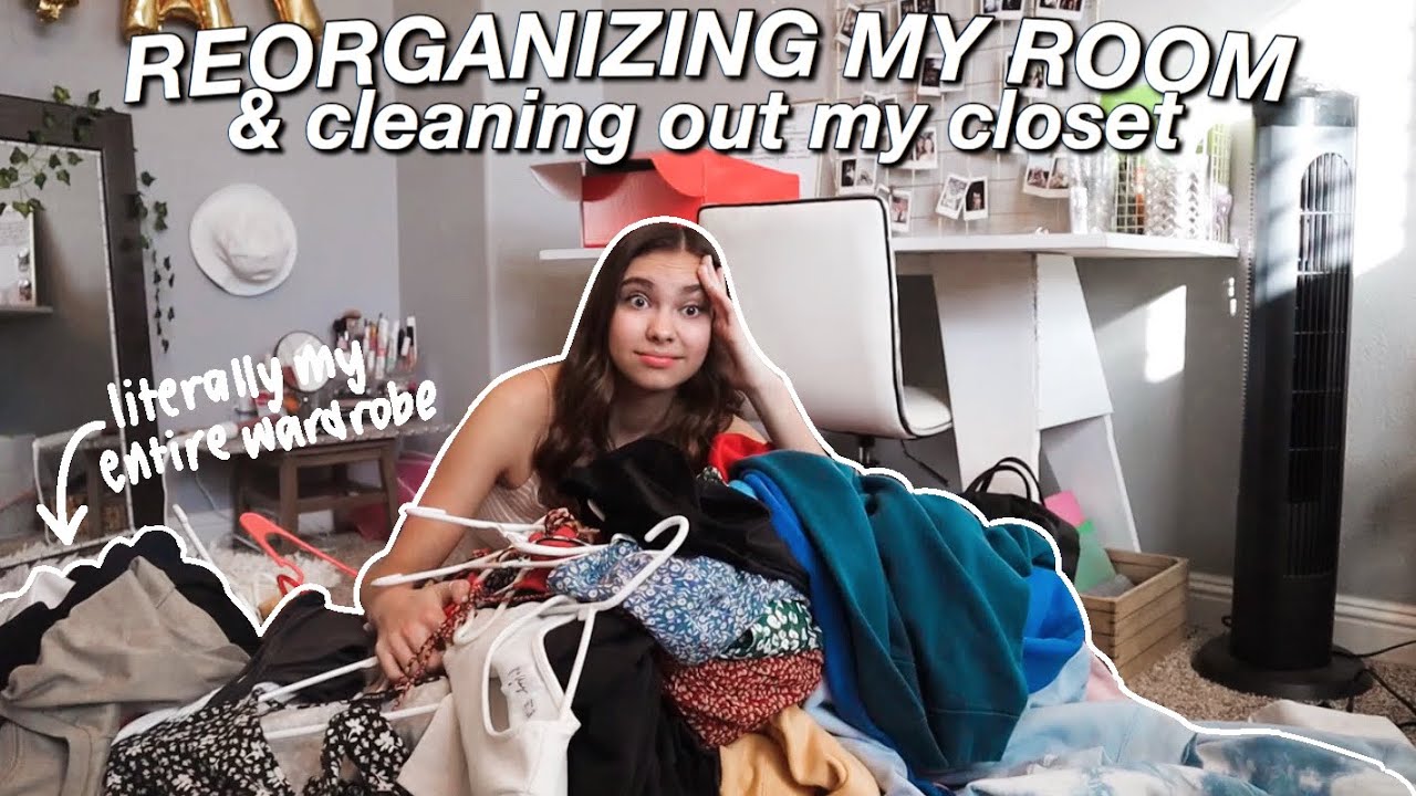 reorganizing my room & cleaning out my closet - YouTube