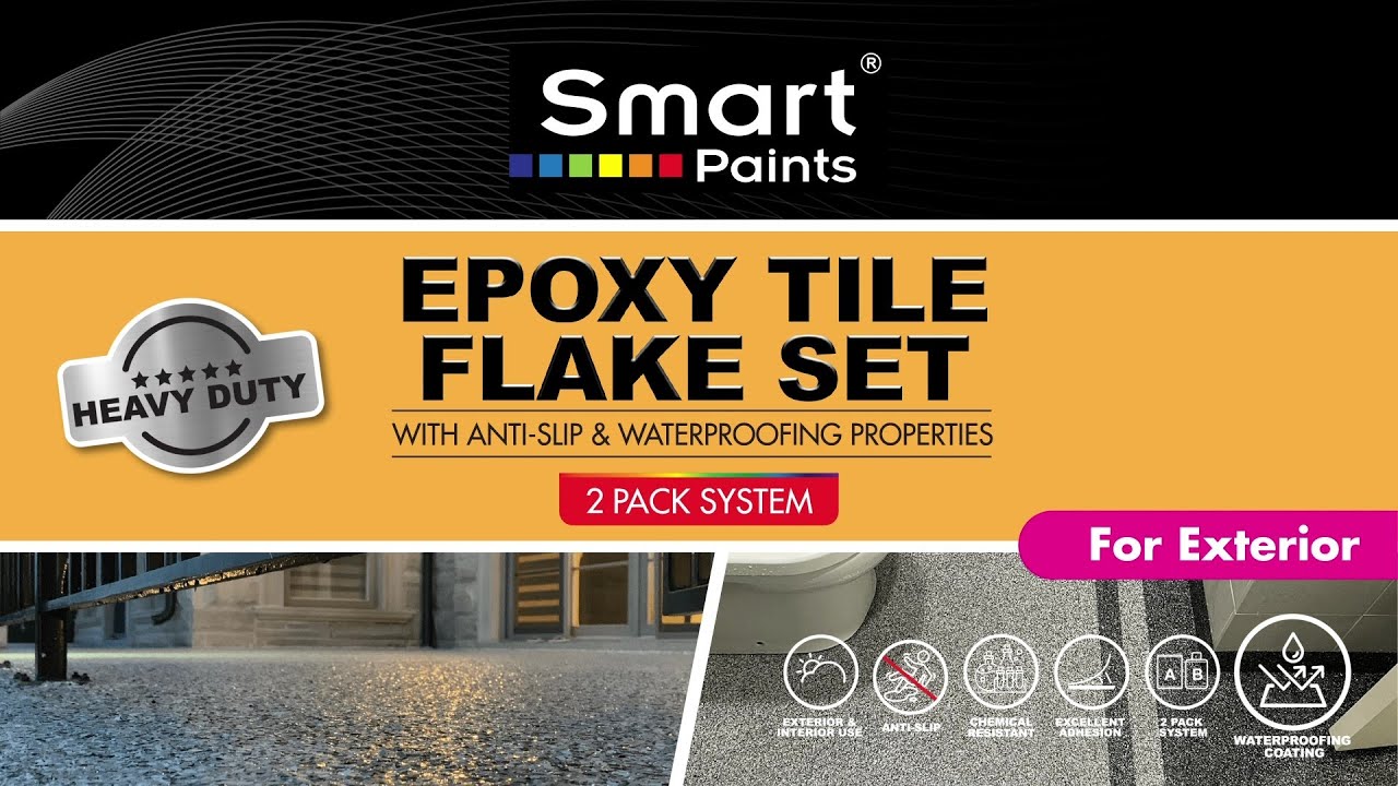 Smart Paints Epoxy Tile Flake Set - Exterior Application Video - YouTube