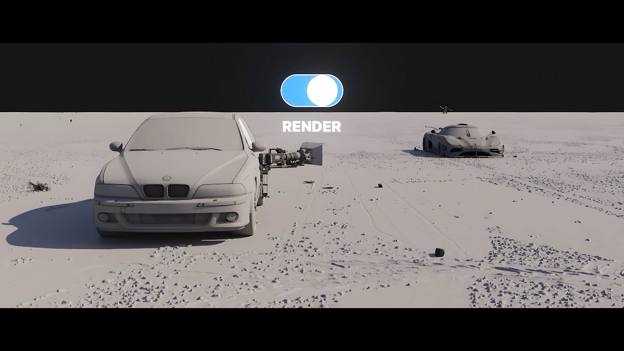 BMW M5 vs Koeingsegg Agera RS - View port vs Final Render - YouTube