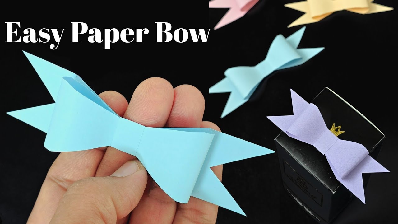 How To Make A Beautiful Paper Bow | Easy DIY Gift decoration | Paper Bow Tutorial | Paper Bow ...