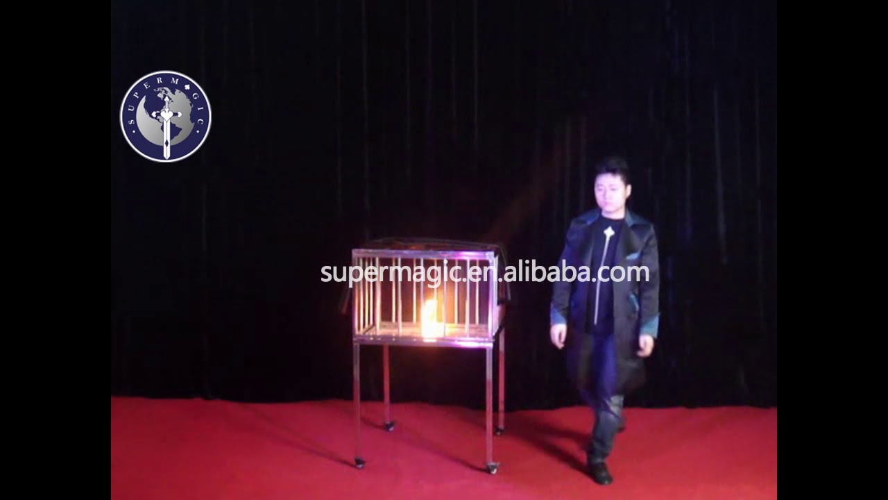 Magic illusion B042 Mini Regular Fire Cage. - YouTube