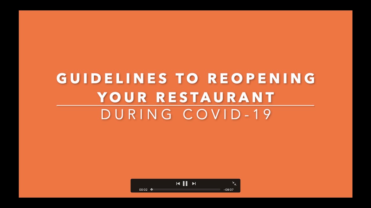 Guidelines to reopening your restaurant during Covid-19 - YouTube