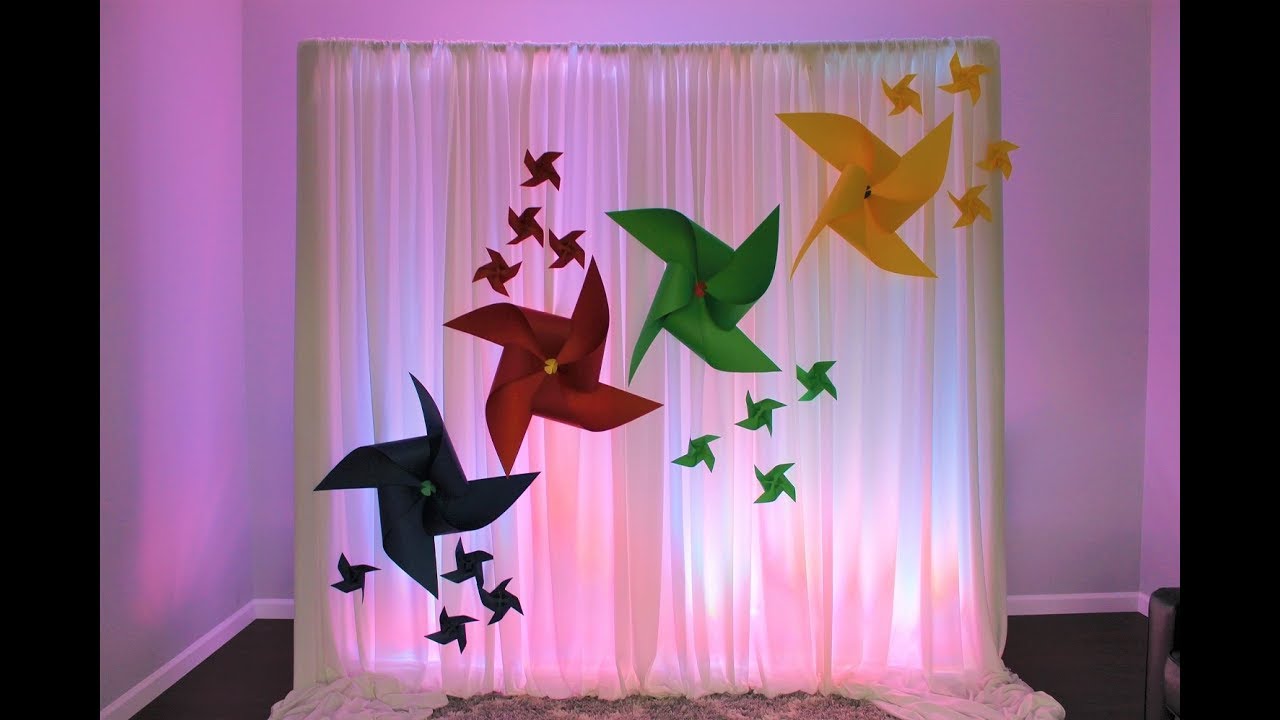 PinWheel Backdrop DIY - YouTube