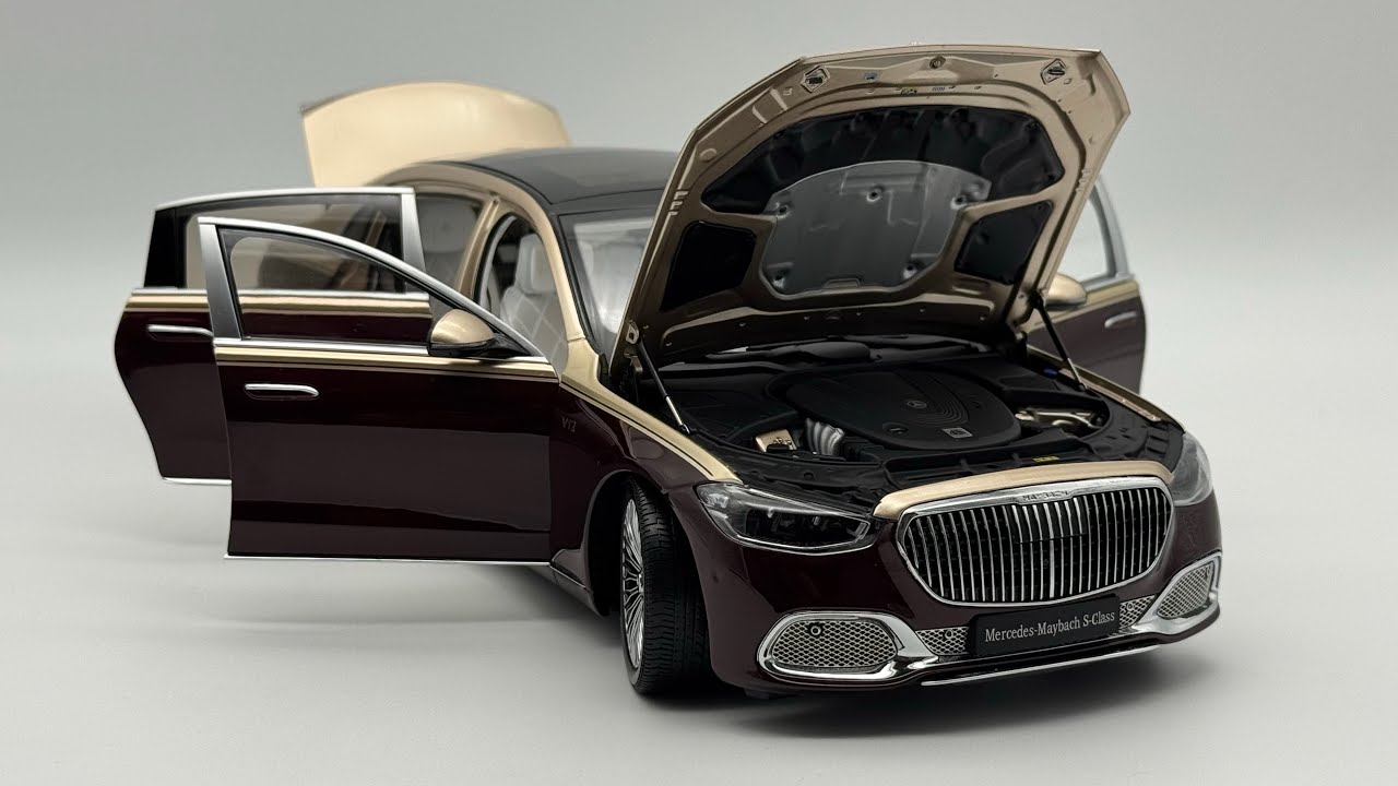 Mercedes-Maybach S680 2021 kalahari gold/rubellite red Almost Real 1:18 ...