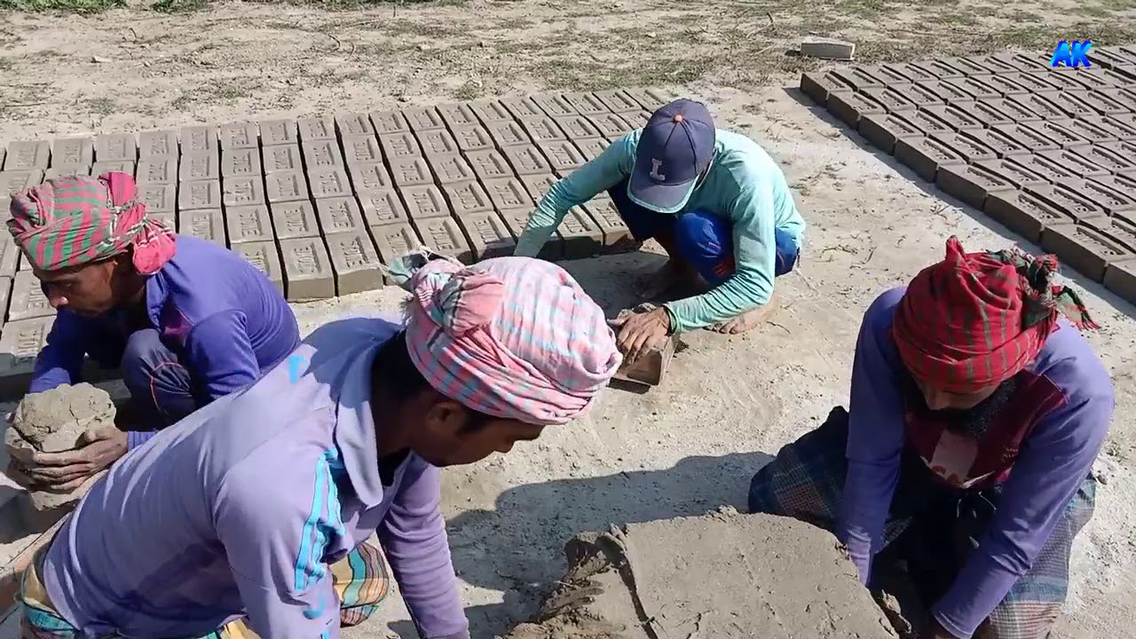 CLASSICALLY MAKING MANUAL CLAY BRICKS BY HAND(PART-49). - YouTube