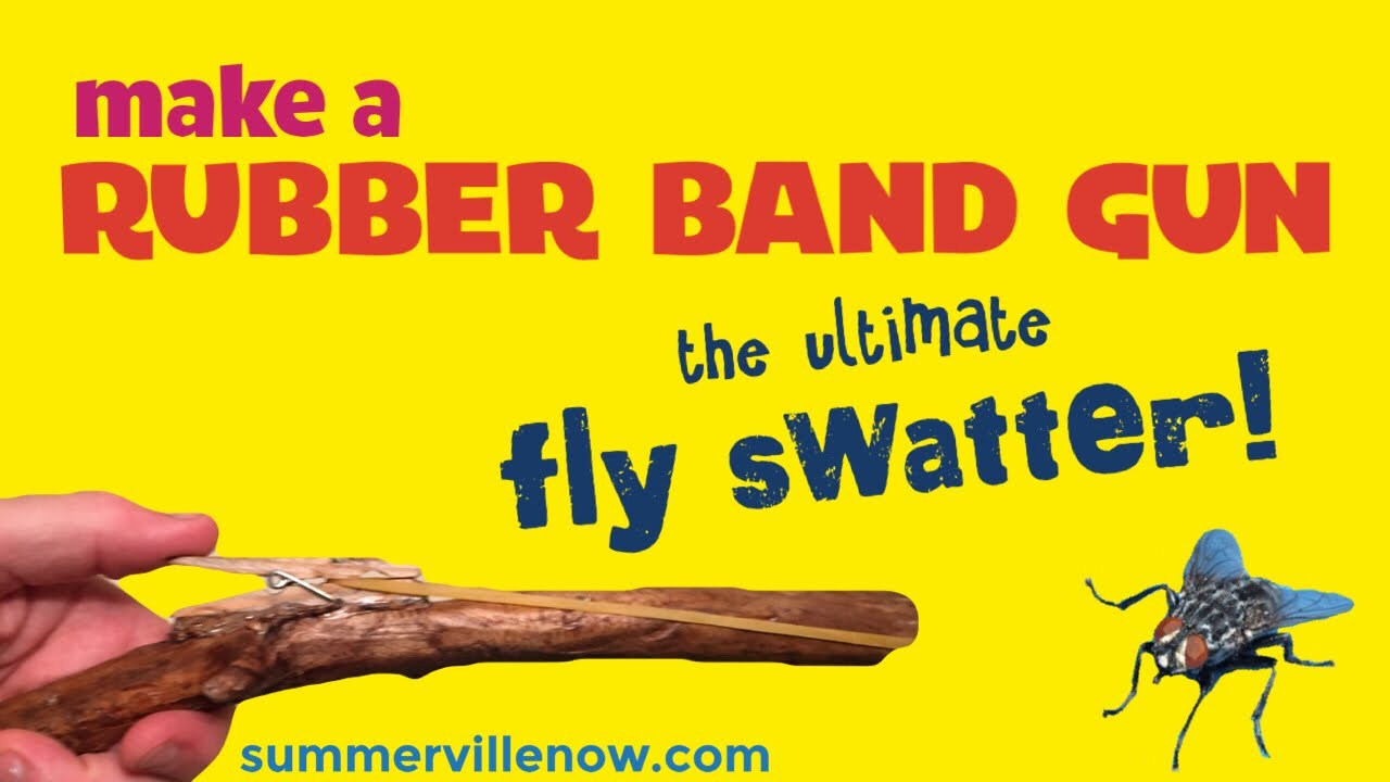 Make a rubber band gun fly swatter - YouTube