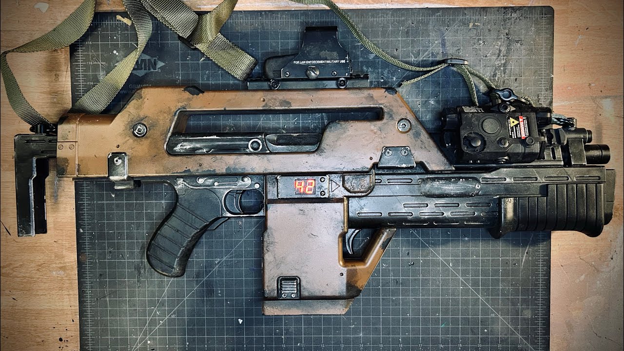 Nerf Repaint | Aliens Pulse Rifle! - YouTube