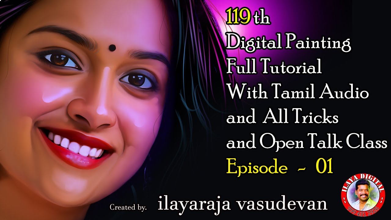 Digital painting /Tutorial Class / Episode - 1 with voice and tricks ...