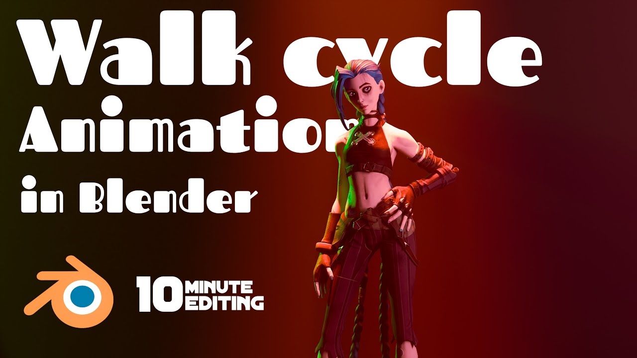 Walk Cycle Animation in Blender | LIVE - YouTube