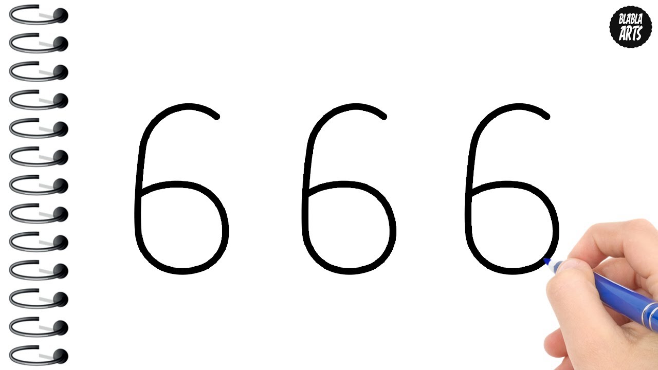 Beautiful Birds Drawing With '666' Number / How to Draw Birds Step By ...