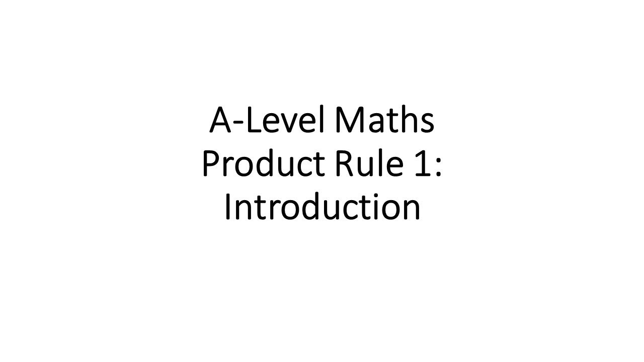 Product Rule 1 Introduction YouTube product-rule-1-introduction-youtube