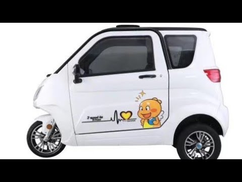 Three wheel electric tricycle motorcycle rickshaw fully enclosed ...