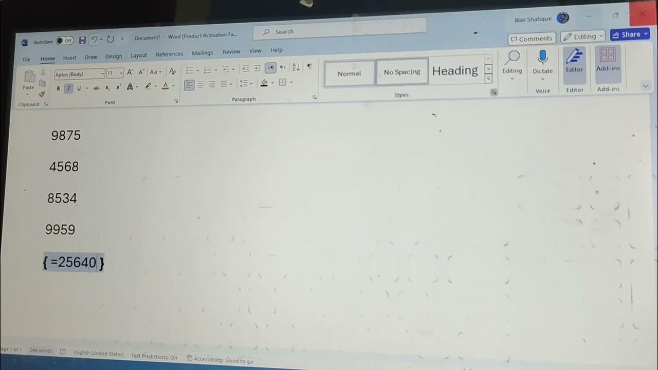How to convert number into text Ms Word - YouTube