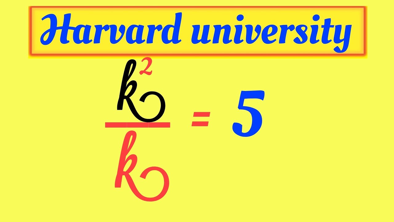 A Harvard University interview math tricks | algebra math test # ...