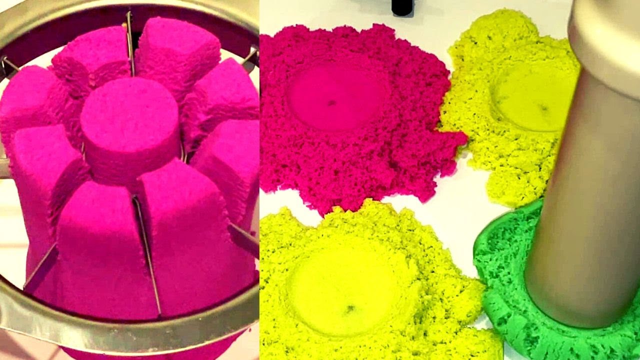 Tingly and Satisfying Colorful Kinetic Sand ASMR Video l Oddly ...