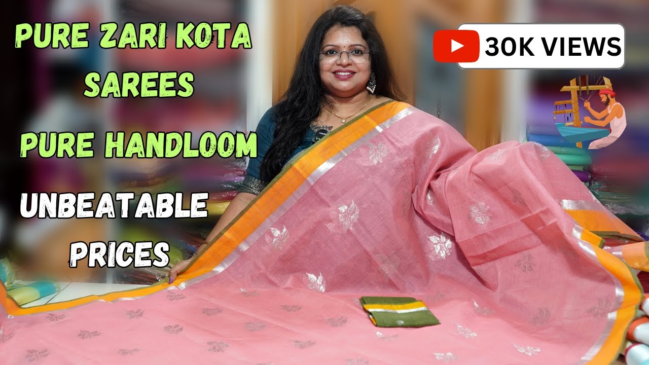 Unbeatable Prices on Pure Zari Kota Sarees: Elevate Your Style! - YouTube