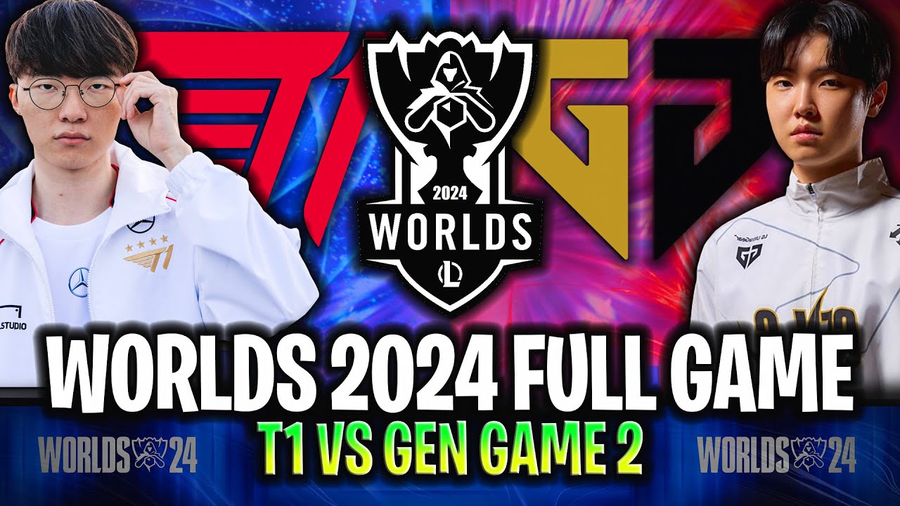T1 vs GEN FULL GAME 2 WORLDS 2024 SEMIFINALS - SKT T1 vs GENG ESPORTS WORLDS 2024 - YouTube