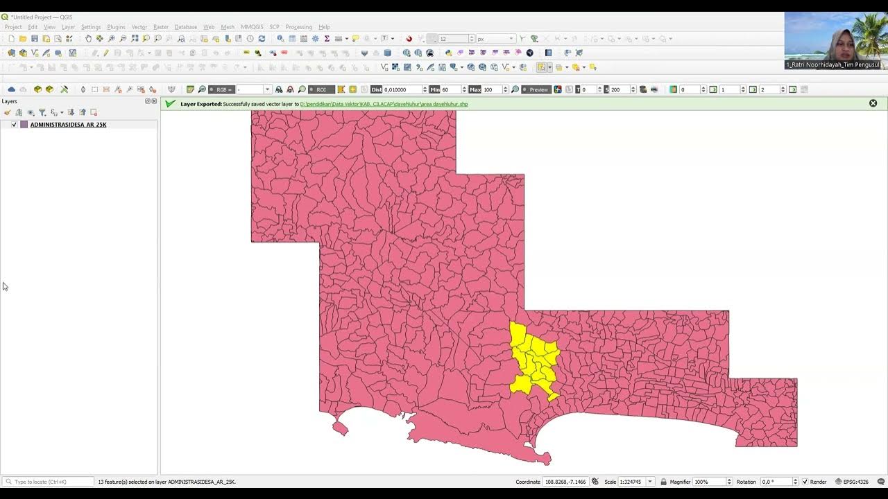 TUTORIAL Memotong data Vektor dari Data Atribut tersedia (QGIS) - YouTube