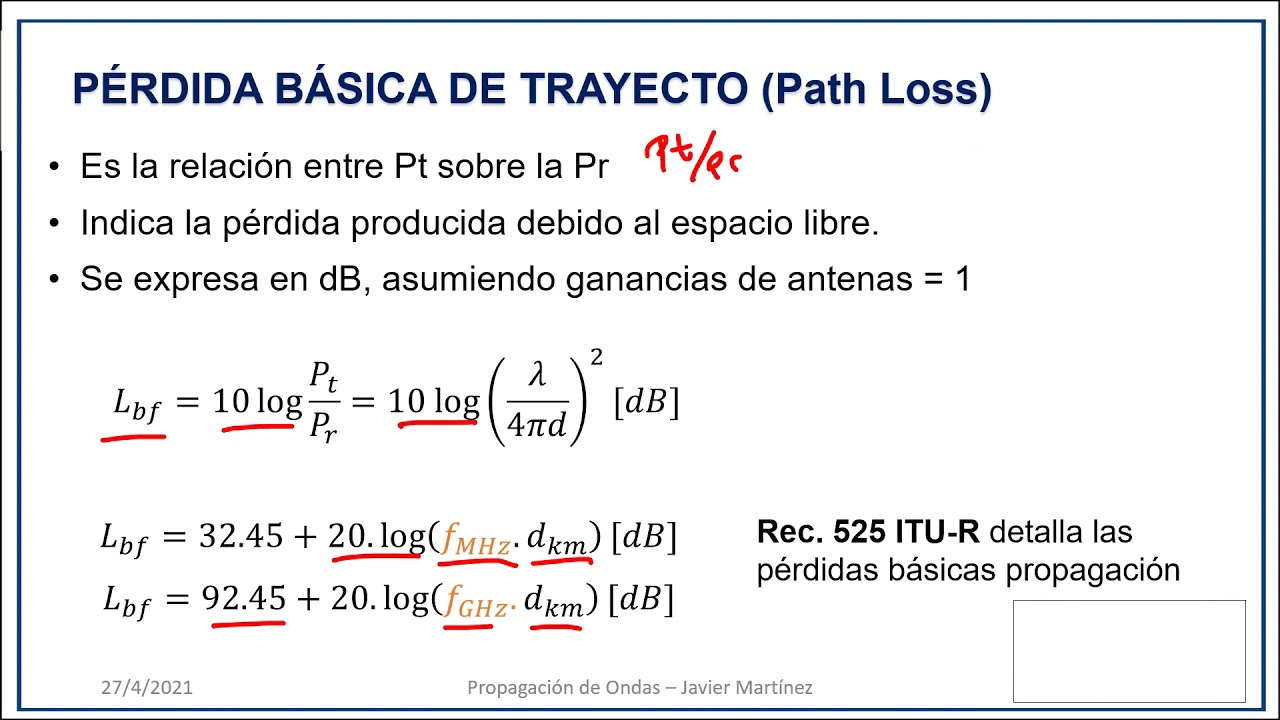 Propagación Espacio Libre - Ecuación de Friis - YouTube