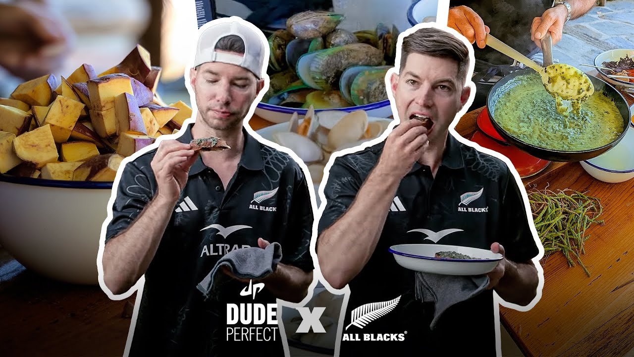 Chef cooks up ULTIMATE meal for Dude Perfect - YouTube