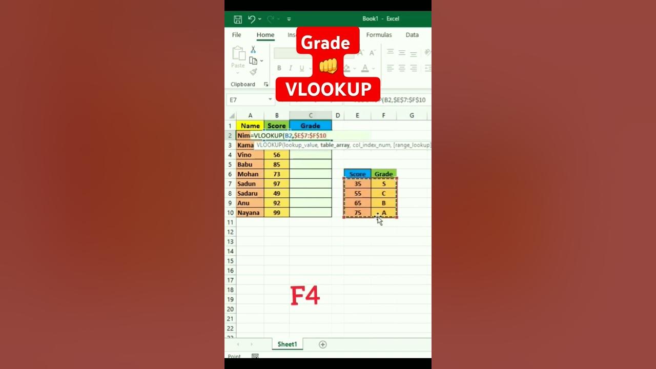 Vlookup Excel Excelshortcuts Exceltips Exceltricks Ytshorts Shorts Trending