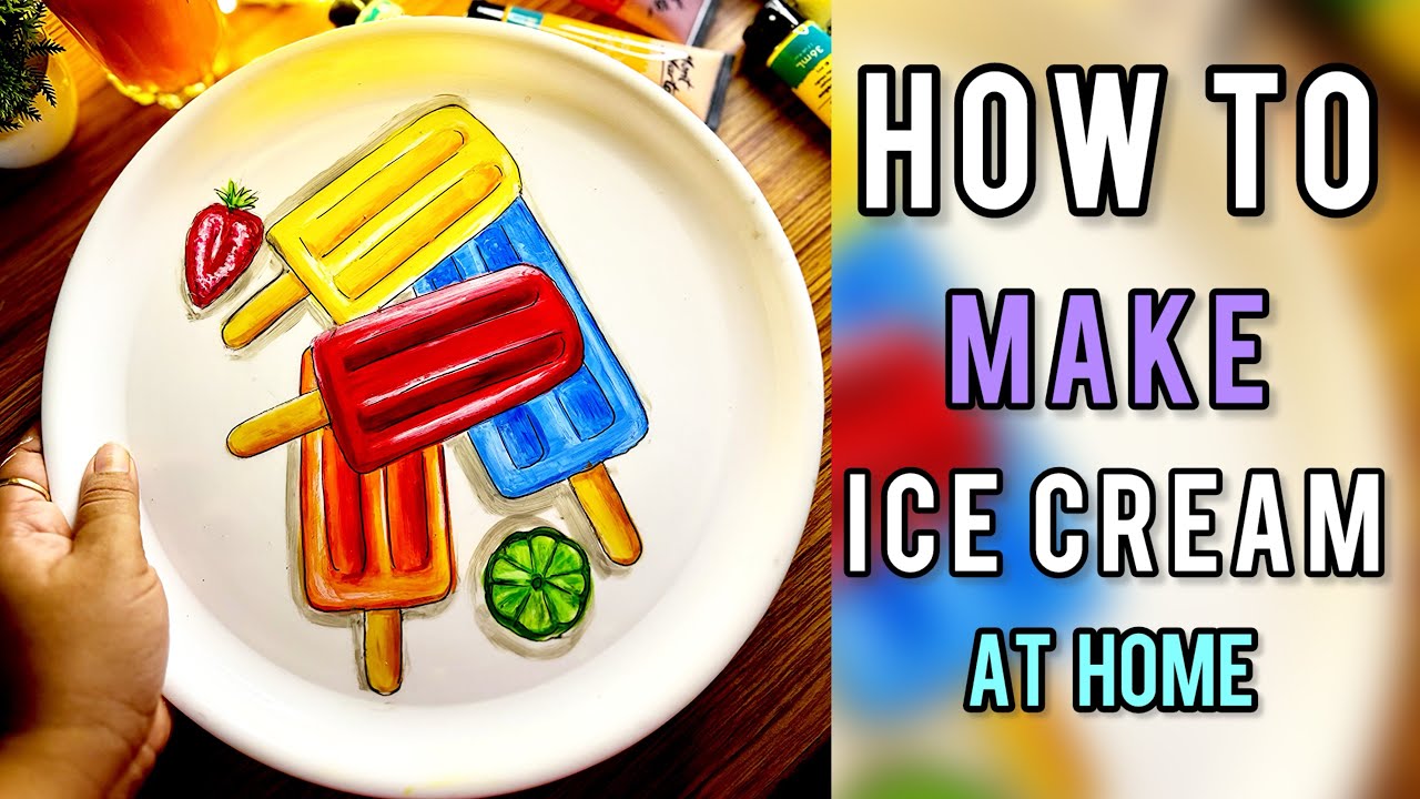 Make ice cream at home 😀 | Food art on plate | realistic ice cream ...