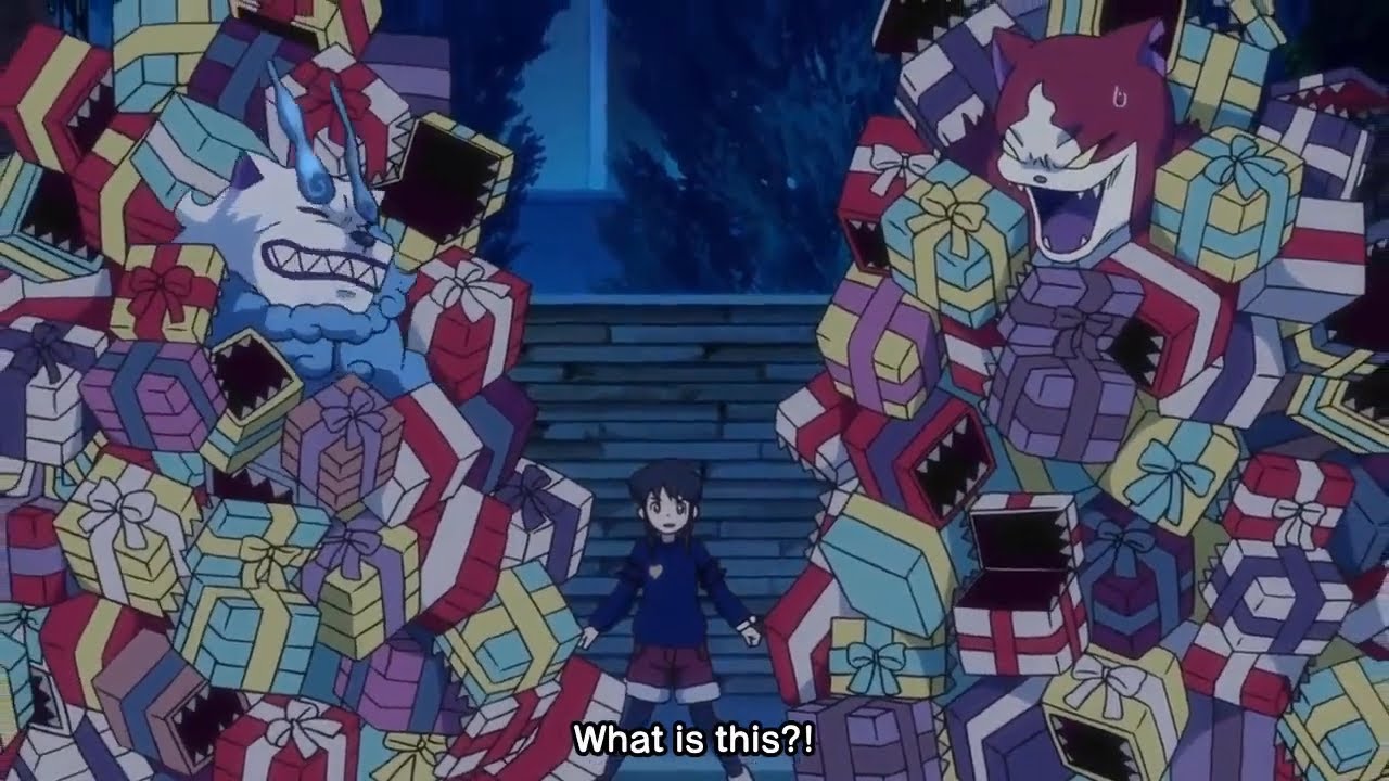 Yo-kai Watch Shadowside: Komajiro, Jibanyan And Komasan VS. Satan Claus ...