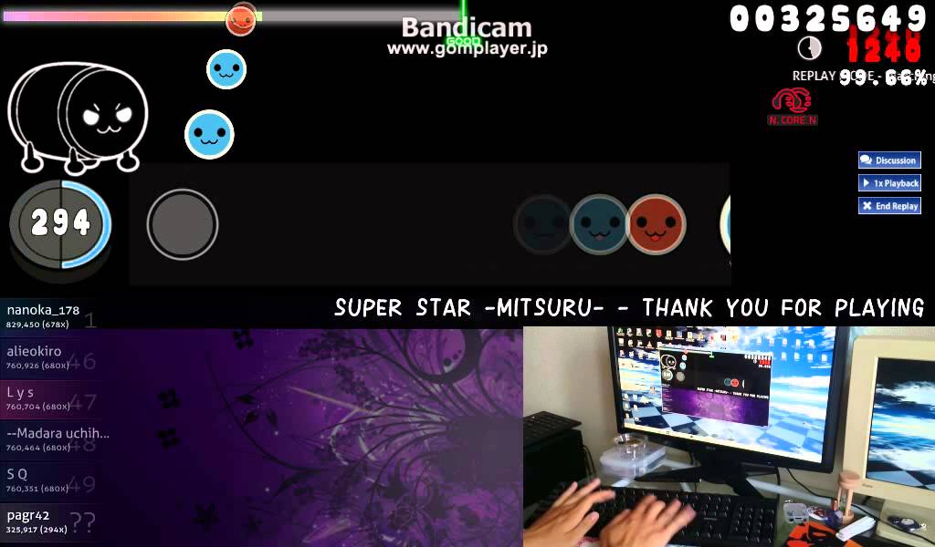 osu!taiko THANK YOU FOR PLAYING 手元 - YouTube