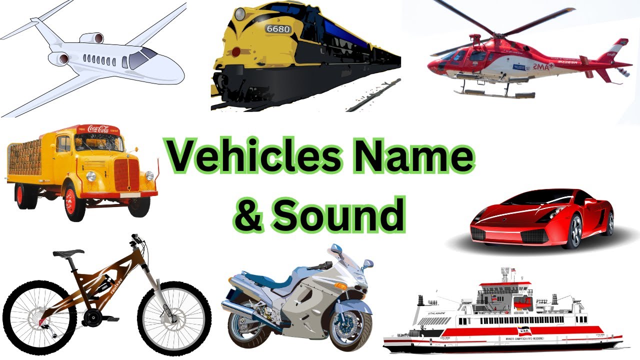 Vehicle names l learn vehicle names for kids | mode of transport ...