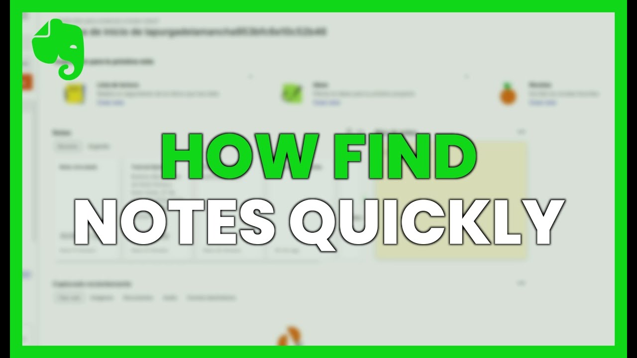 How to FIND NOTES QUICKLY - EVERNOTE - YouTube