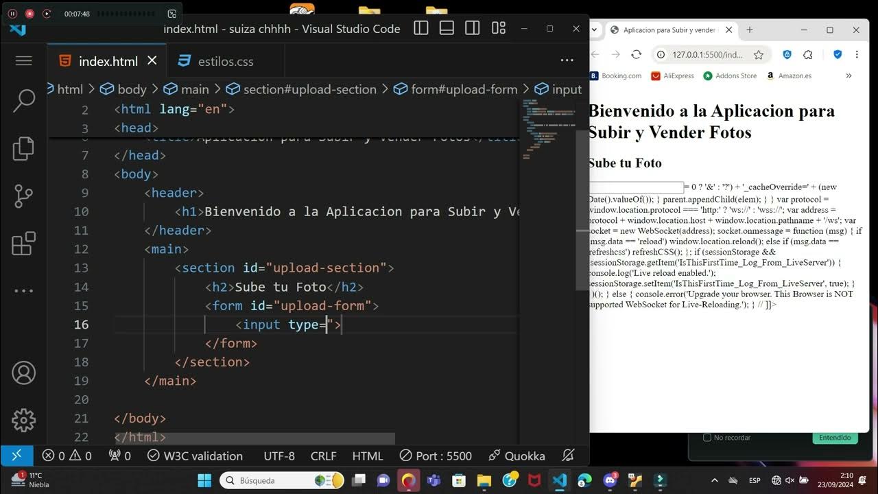como crear una aplicacion para subir fotos - YouTube