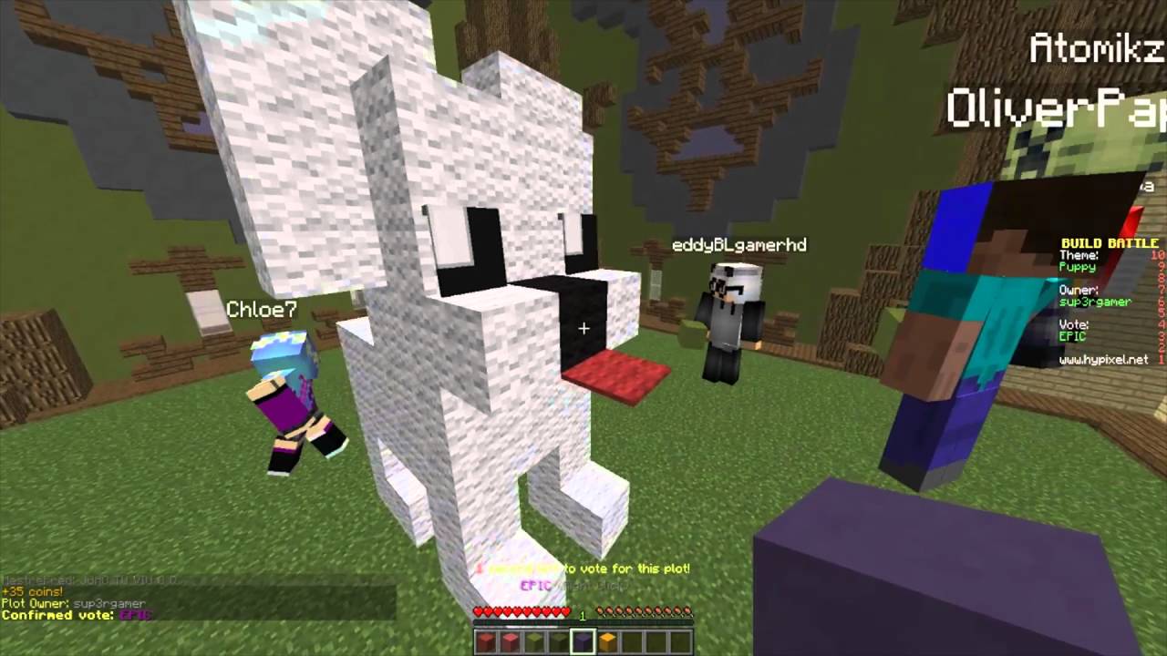 PUPPIES AND PRINCESSES - Minecraft Build Battle - YouTube