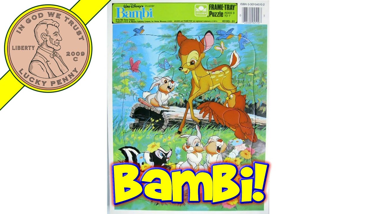 Walt Disney's Bambi Frame Tray Puzzle #4510G-51 Stop-Motion Animation ...