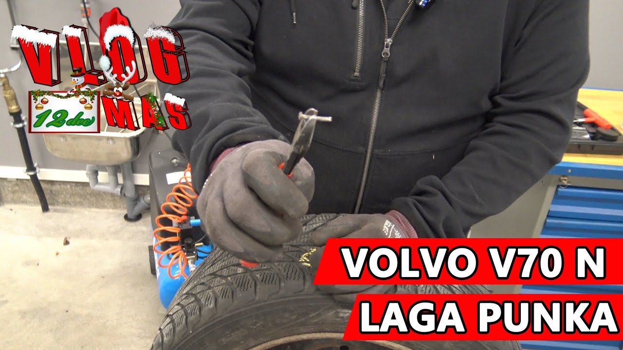 Laga bildäck - Punka på Glenns vinterdäck, Vlogmas - YouTube