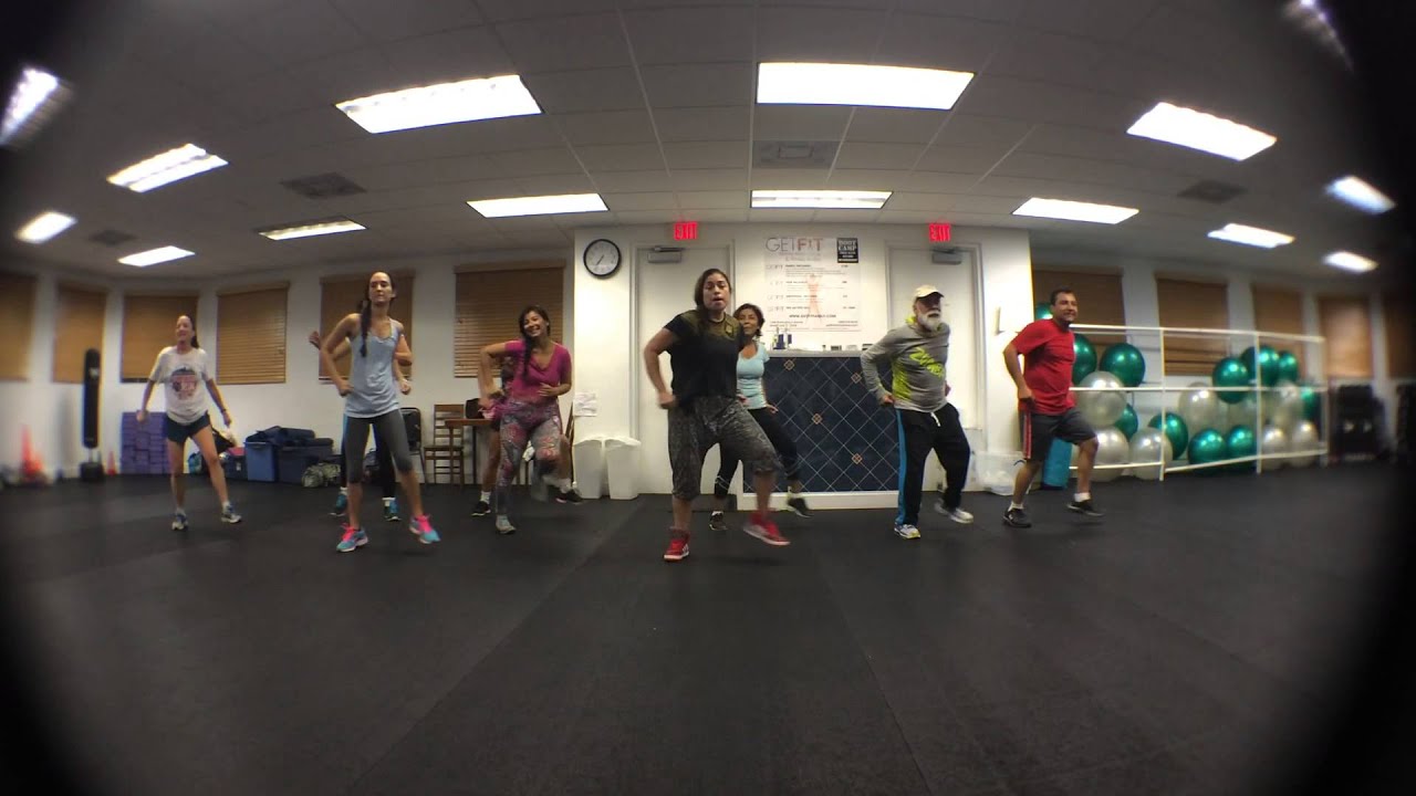 Zumba with Erika Get Down Tonight - YouTube