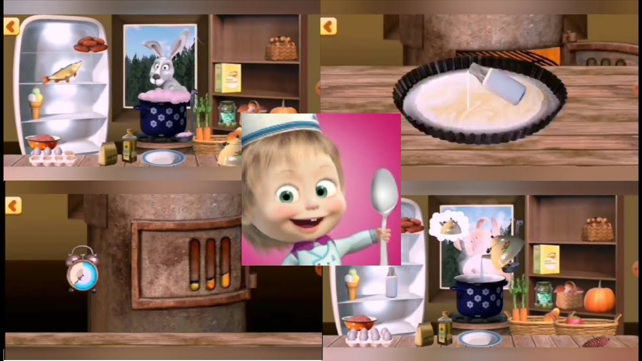 Masha and the Bear - Masha Cooking Game 🤩🤩🥘🥚 - YouTube