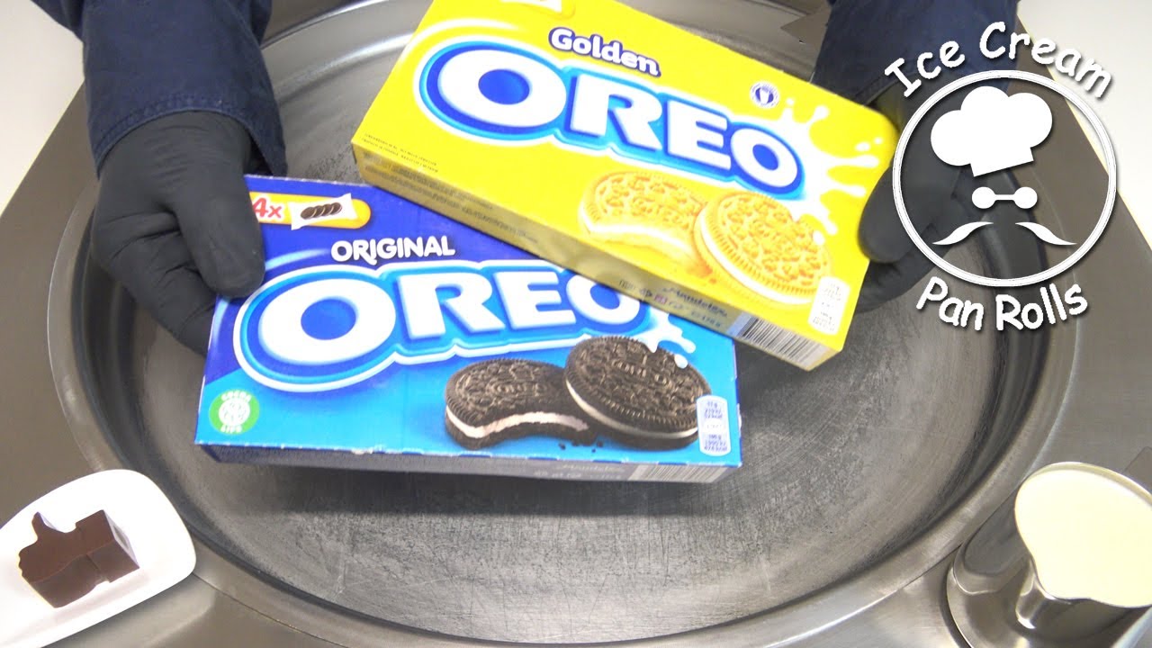 Oreo Golden Vs Original Ice Cream Rolls Asmr Street Food Sound