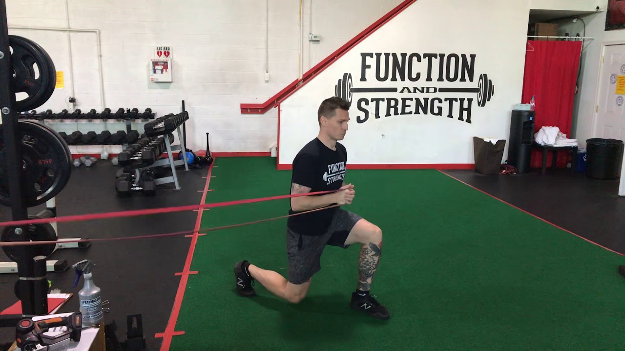 Anti-rotation split squat hold outside leg - YouTube