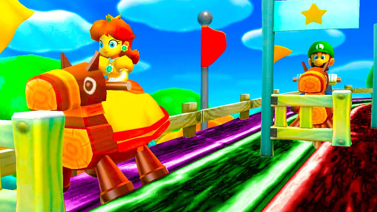 Mario Party The Top 100 Rockin Raceway and Daisy vs Rosalina vs Yoshi ...