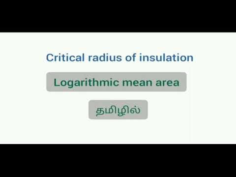 Critical radius of insulation, logarithmic mean area - YouTube