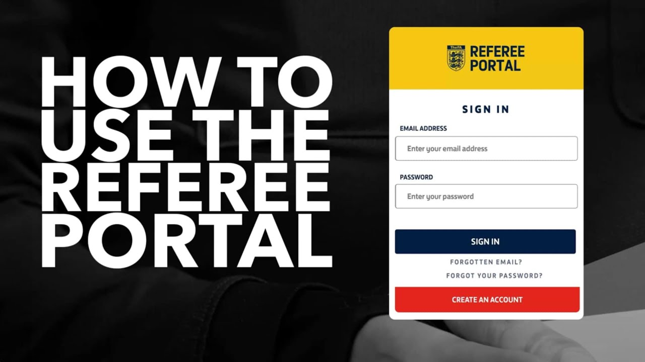 FA Referee Portal - Step-by-Step Explanation - YouTube