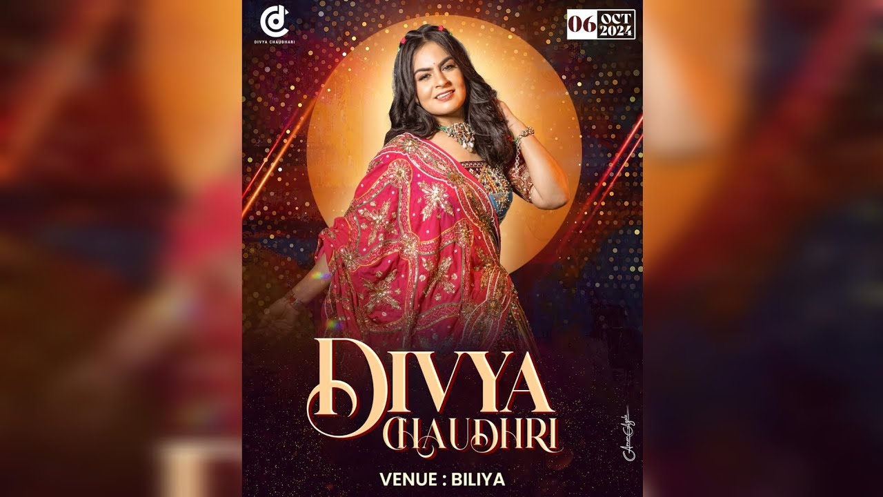 divya chaudhary || biliya || non stop live garba ni moj - YouTube