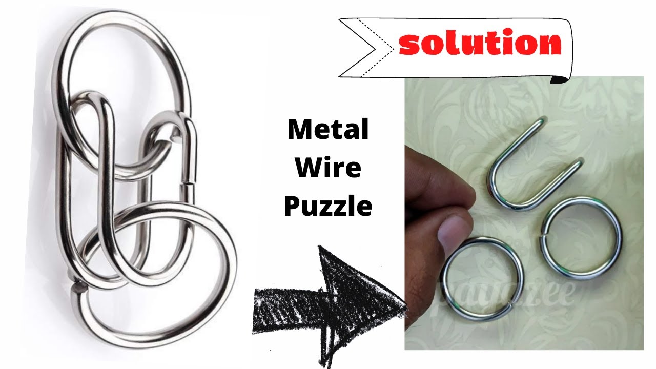 UO shape Metal wire Puzzle Solution | 14 of 16 - YouTube
